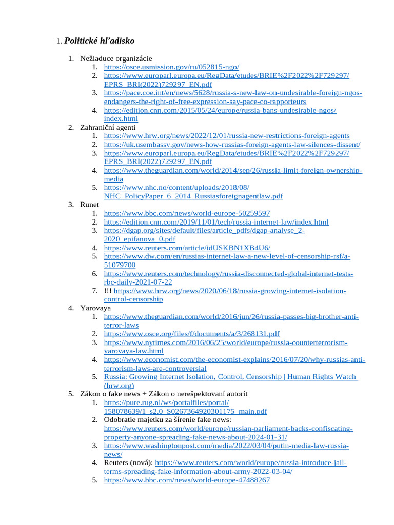 Zoznam Zdrojov | PDF