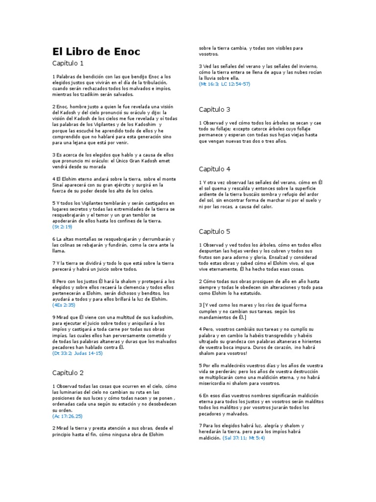 El Libro de Enoc 1-20 | PDF | Pecado | Incendios