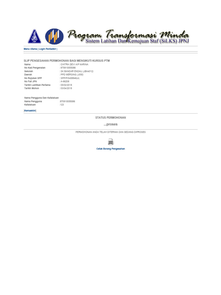 PTM Program Tranformasi Minda | PDF