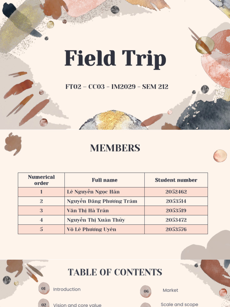 Field Trip 1 | PDF