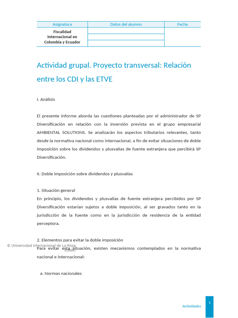 Act. Grupal Relación Entre Los CDI y Las ETVE | PDF