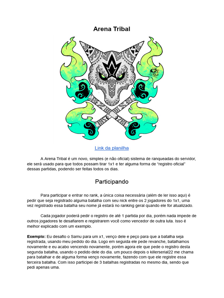 Arena Tribal - Fan Made by Texugo | PDF