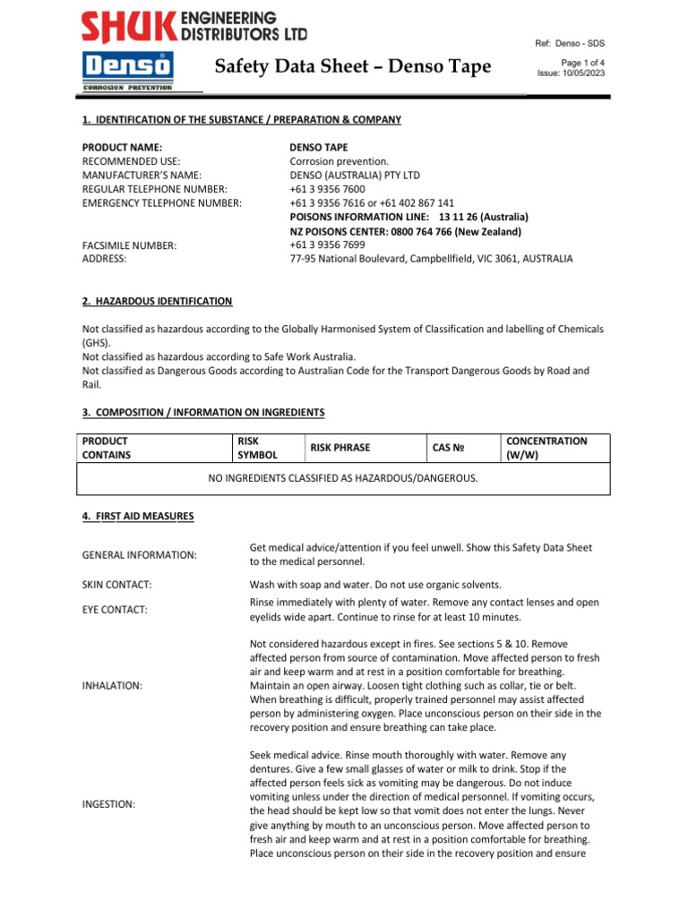 SDS Denso Tape | PDF