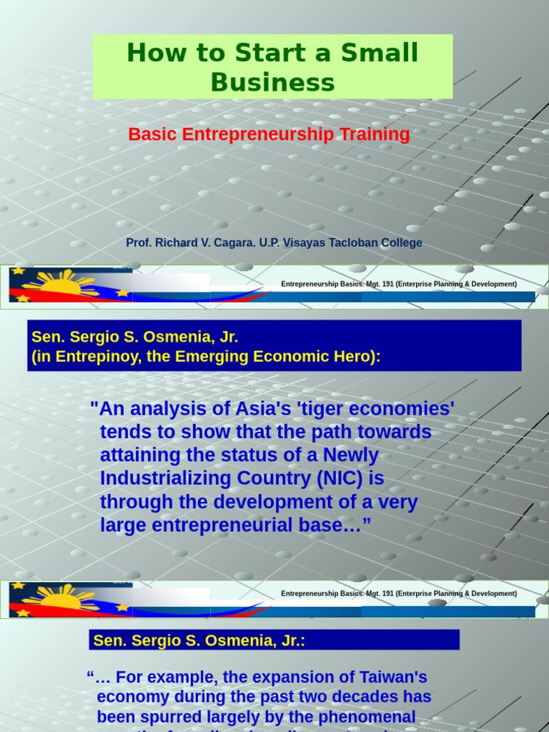 Entrepreneurship Basics - (MGT 191) | PDF