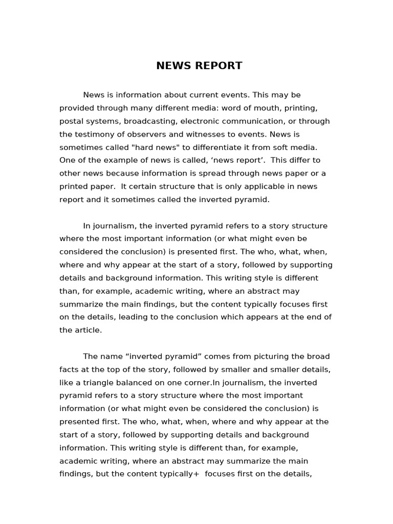 News Report | PDF