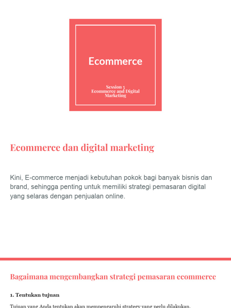 Ecommerce - Session 6 - Revised | PDF