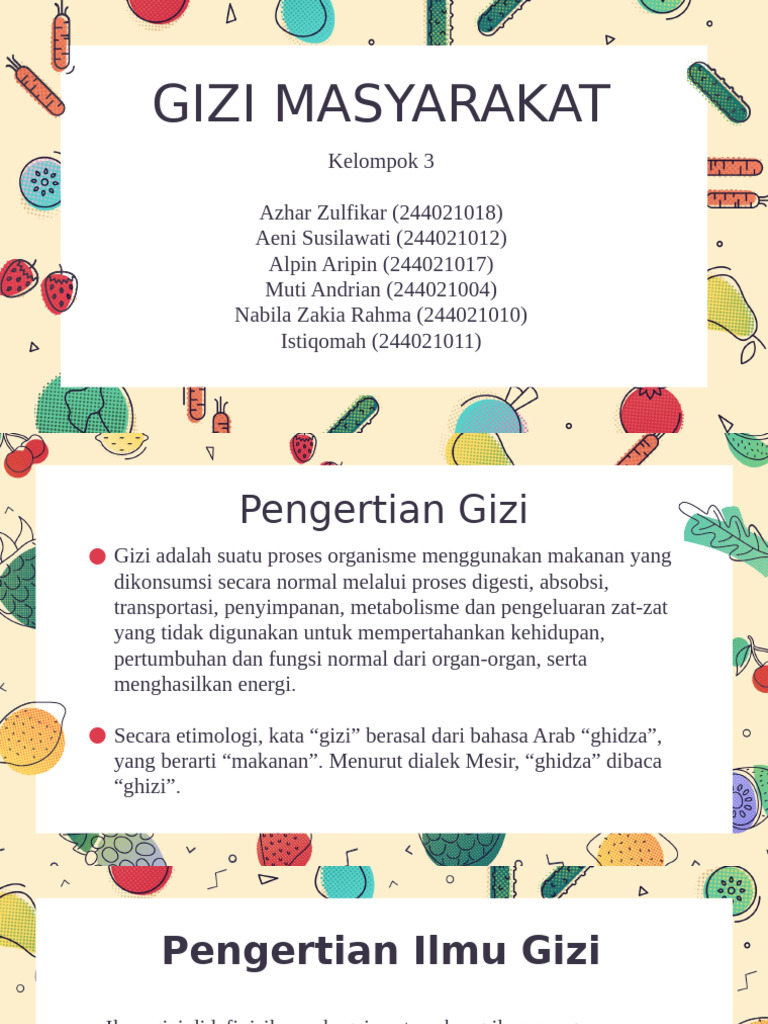 Kelompok 3 Gizi Masyarakat | PDF