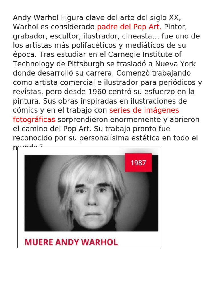 Andy Warhol POP ART | PDF