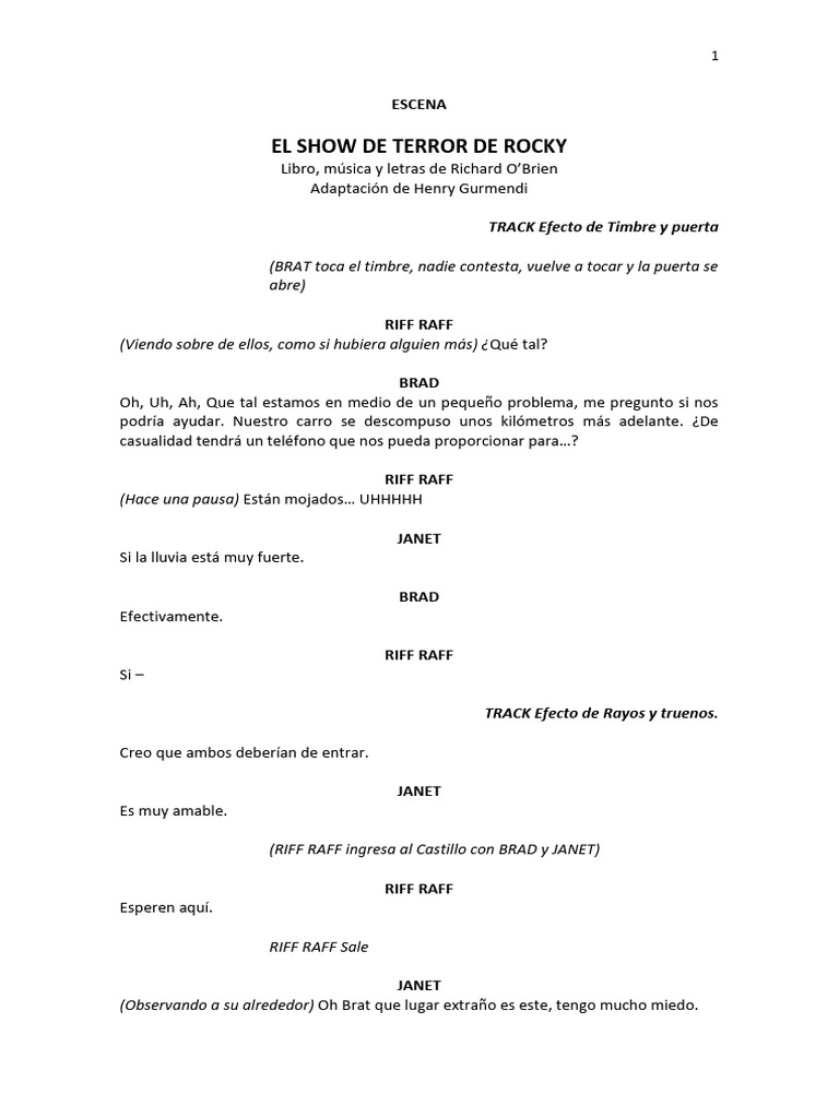 Show de Horror de Rocky | PDF