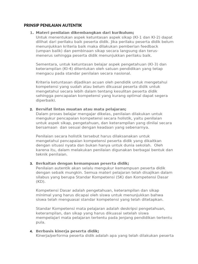 Prinsip Autentik | PDF