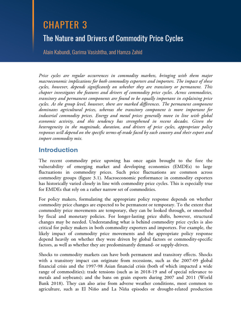Commodity Markets Chapter 3 | PDF