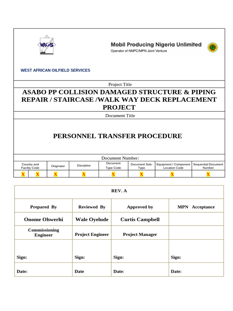 Personnal Transfer Procedure | PDF