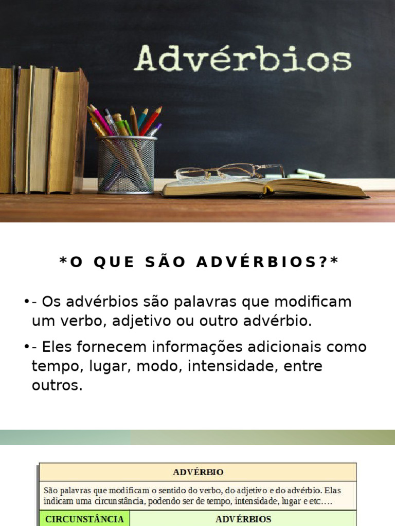 Entendendo os Advérbios e Exemplos | PDF