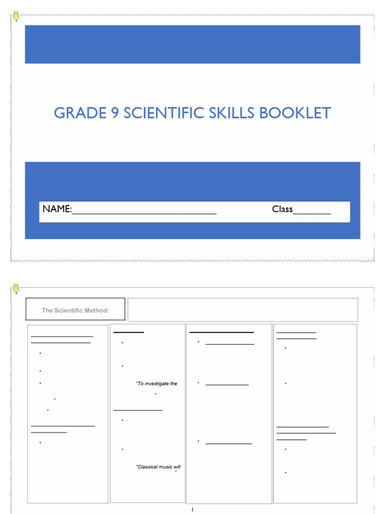 Grade 9 Scientific Skills Guide | PDF | Experiment | Chart