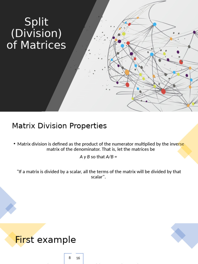 Division of Matrices | PDF