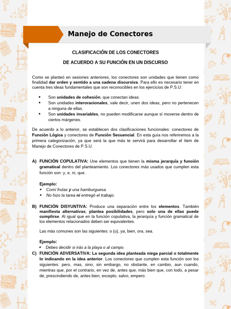 Clasificación de Los Conectores | PDF