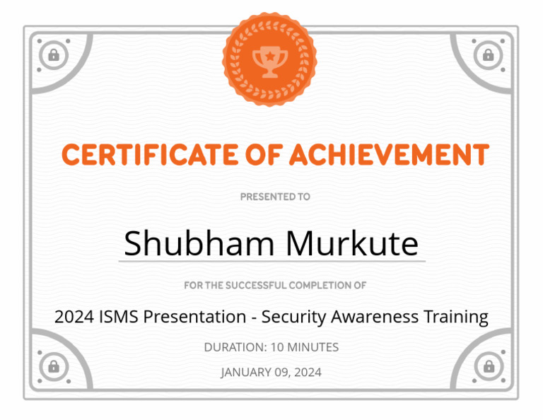 2024 ISMS Presentation - Security Awareness Training | PDF