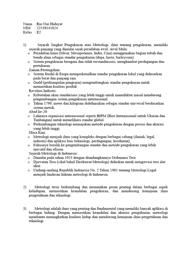 Tugas 1 Rio Nur Hidayat 22539141024 E2 | PDF