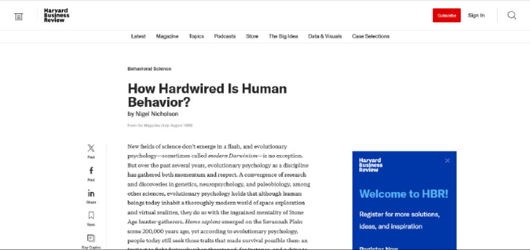 358 - How Hardwired Is Human Behavior | PDF