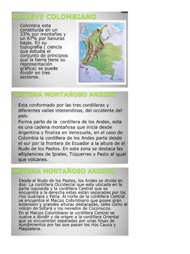 Relieve Colombiano | PDF