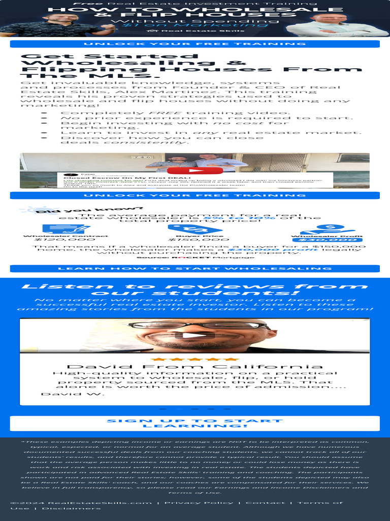 Unlock Our Free Training How To Wholesale & Flip Houses From The MLS | PDF