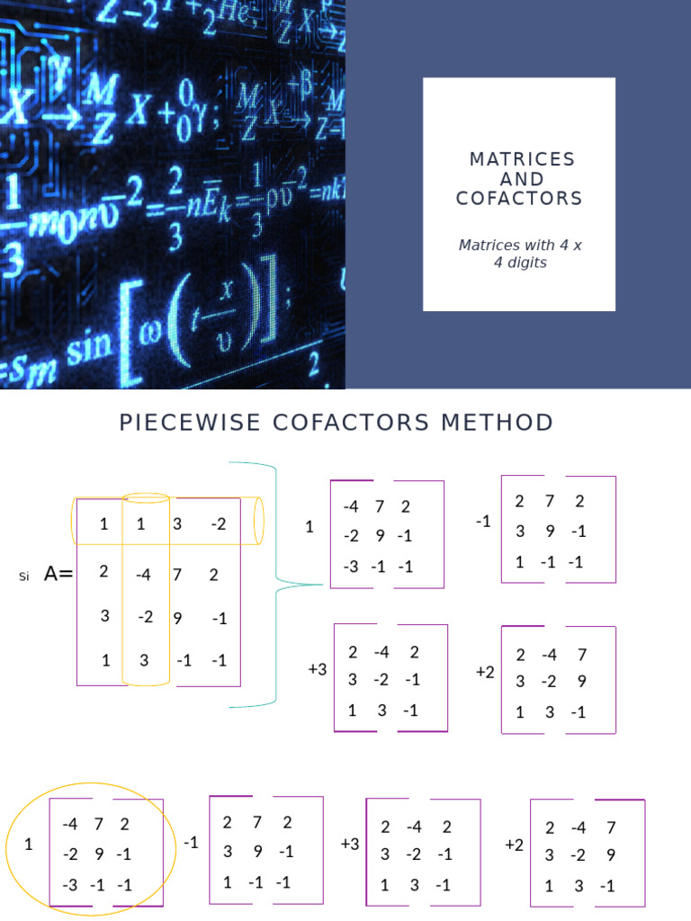 Matrices and Cofactors | PDF