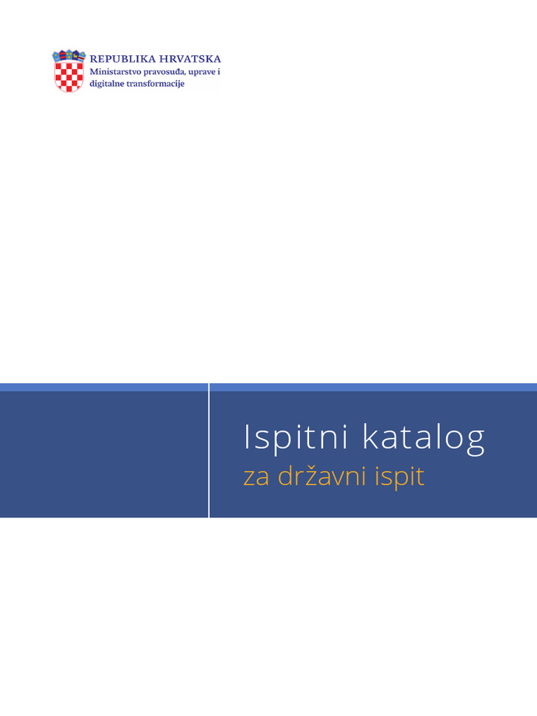 Ispitni Katalog Za Državni Ispit_srpanj_2024 | PDF