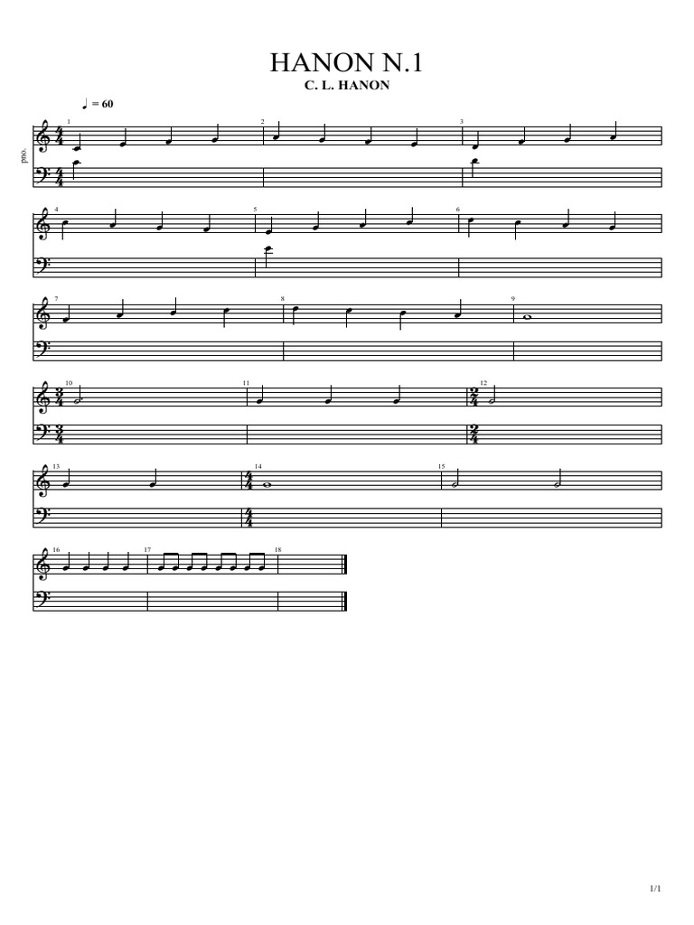 Hanon N1 | PDF