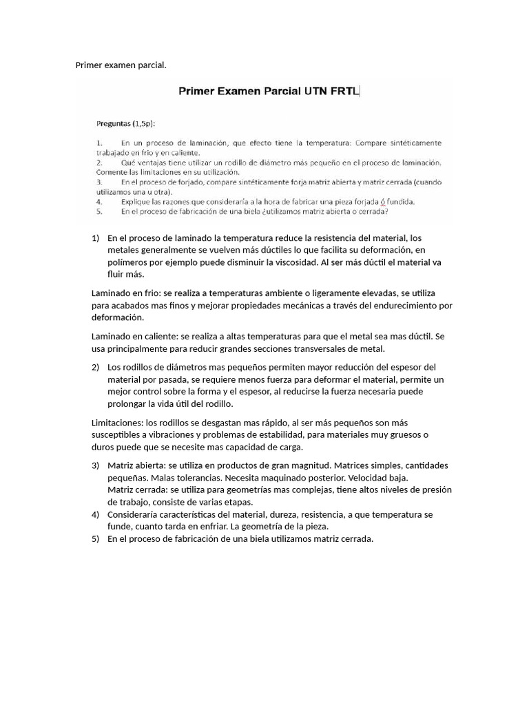 Primer Examen Parcial | PDF