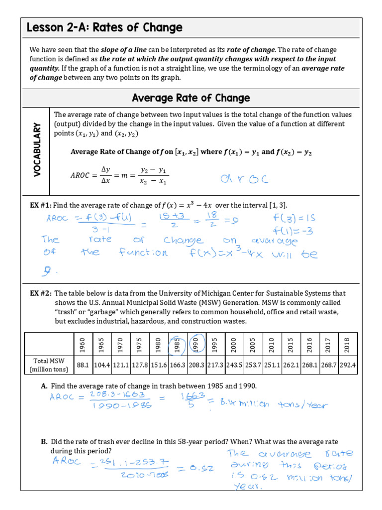 Lesson 1.2 Guided Notes | PDF