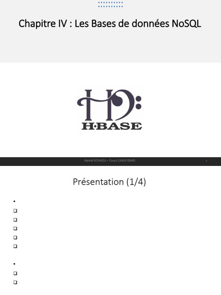 Chapitre5 - HBase | PDF