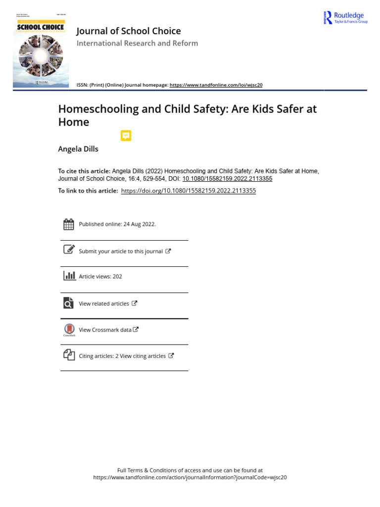 Homeschooling and Child Safety - Are Kids Safer at Home | PDF