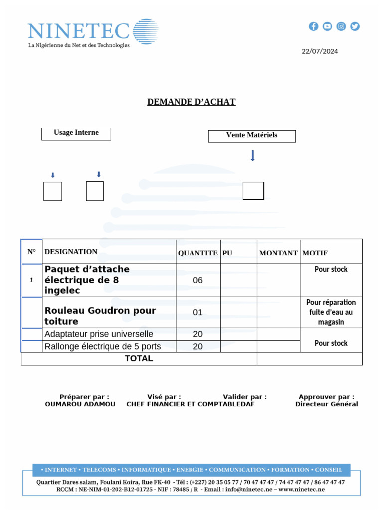 Demande D'achat 025 | PDF