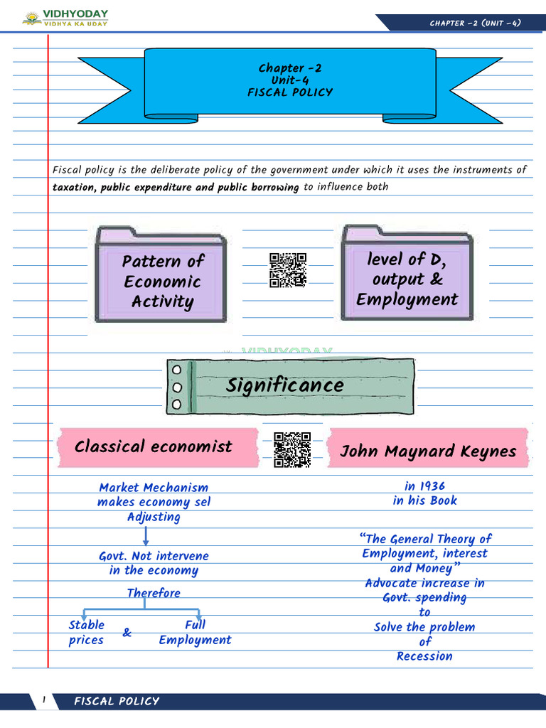 CHAPTER 2 UNIT 4 - Fiscal Policy | PDF