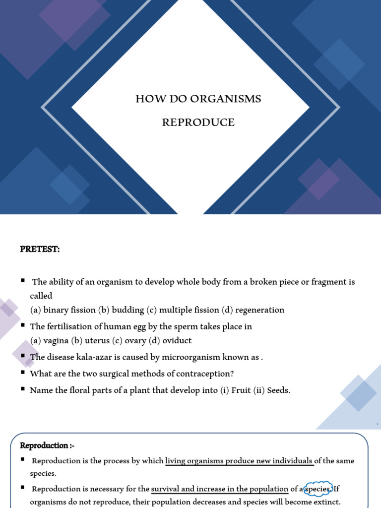 How Do Organisms Reproduce - Notes | PDF