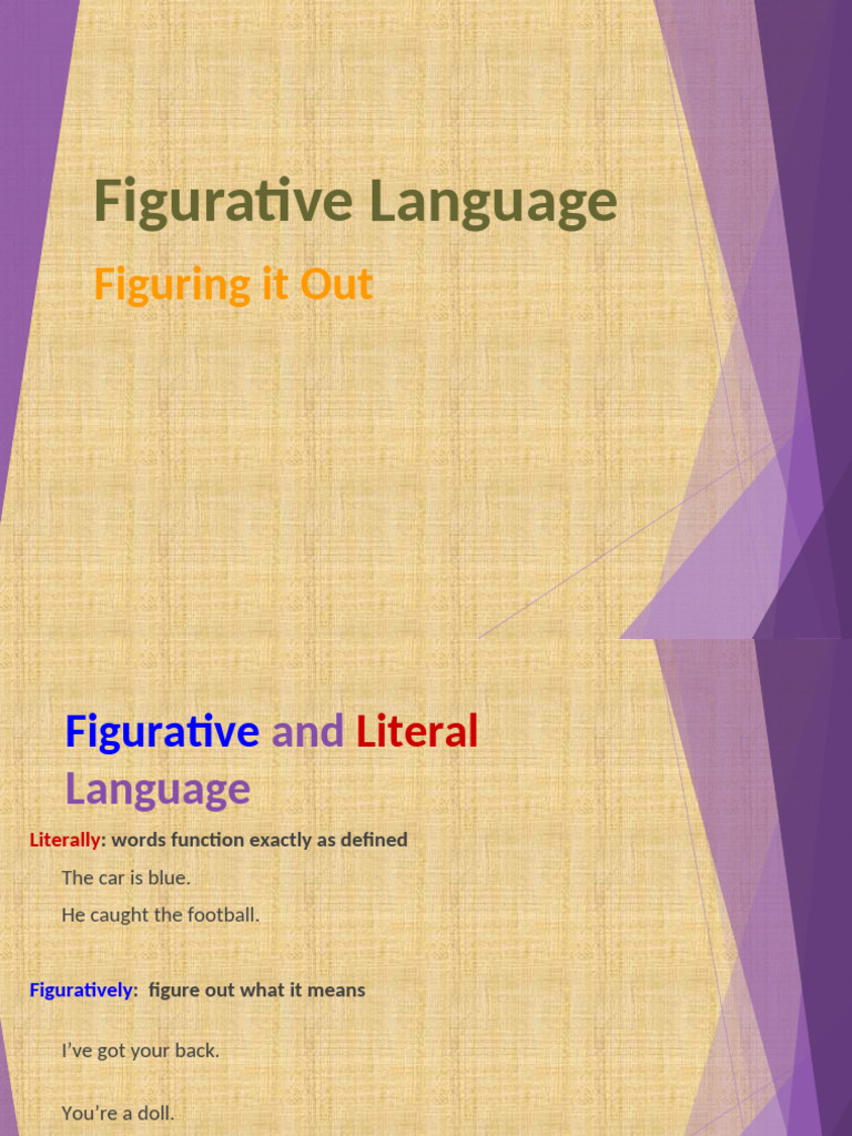 Figurative Language Lesson | PDF
