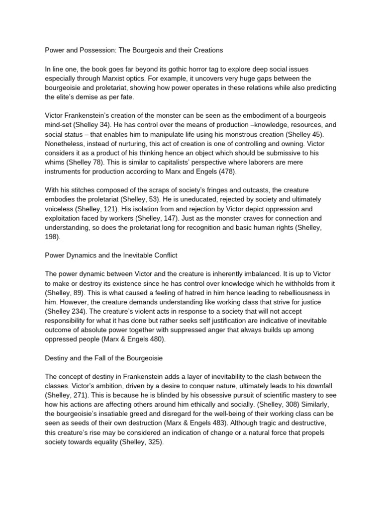 Frankenstein Essay | PDF