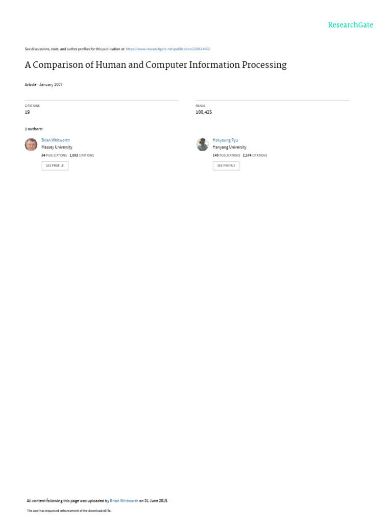 Brain Computer | PDF