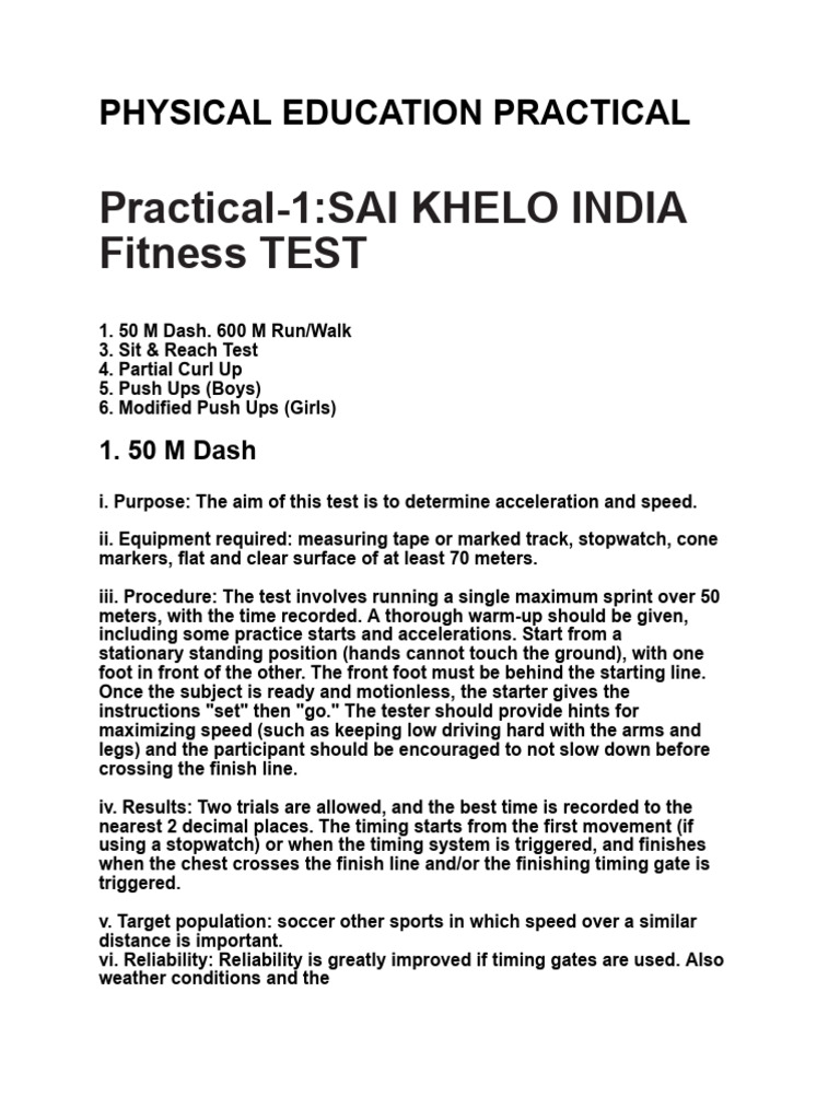 Physical Education Practicals Pdf