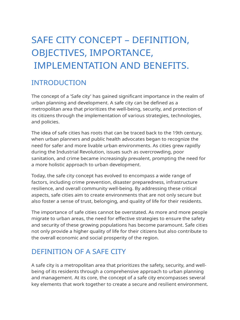 Creating Safe Cities Guide 5 | PDF