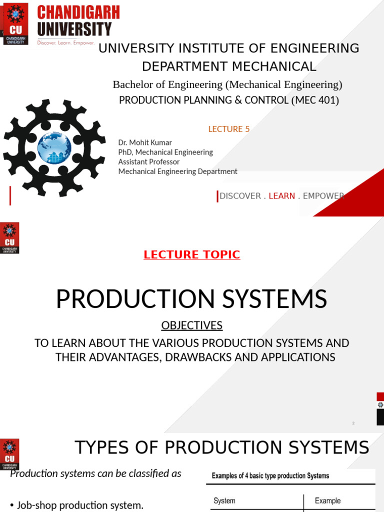1.1.5 Production Systems | PDF | Mass Production | Engineering
