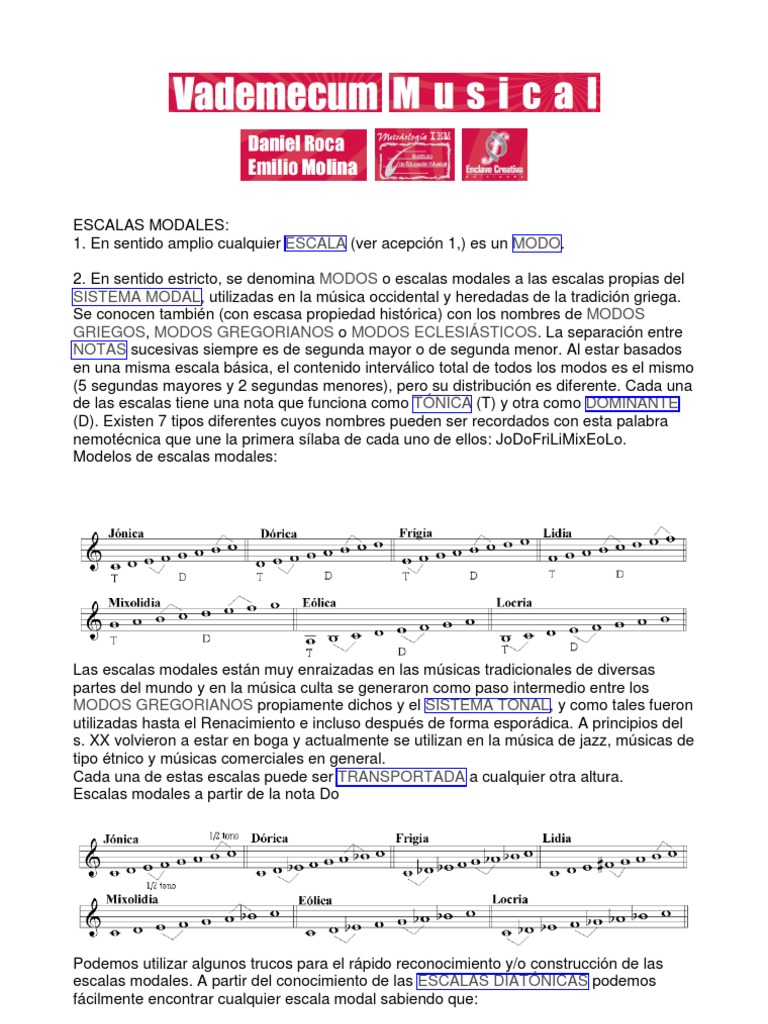 Escalas Modales | PDF