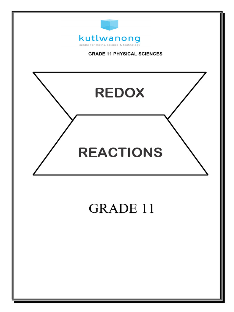 Redox Reactions Grade 11 | PDF | Redox | Teaching Methods & Materials