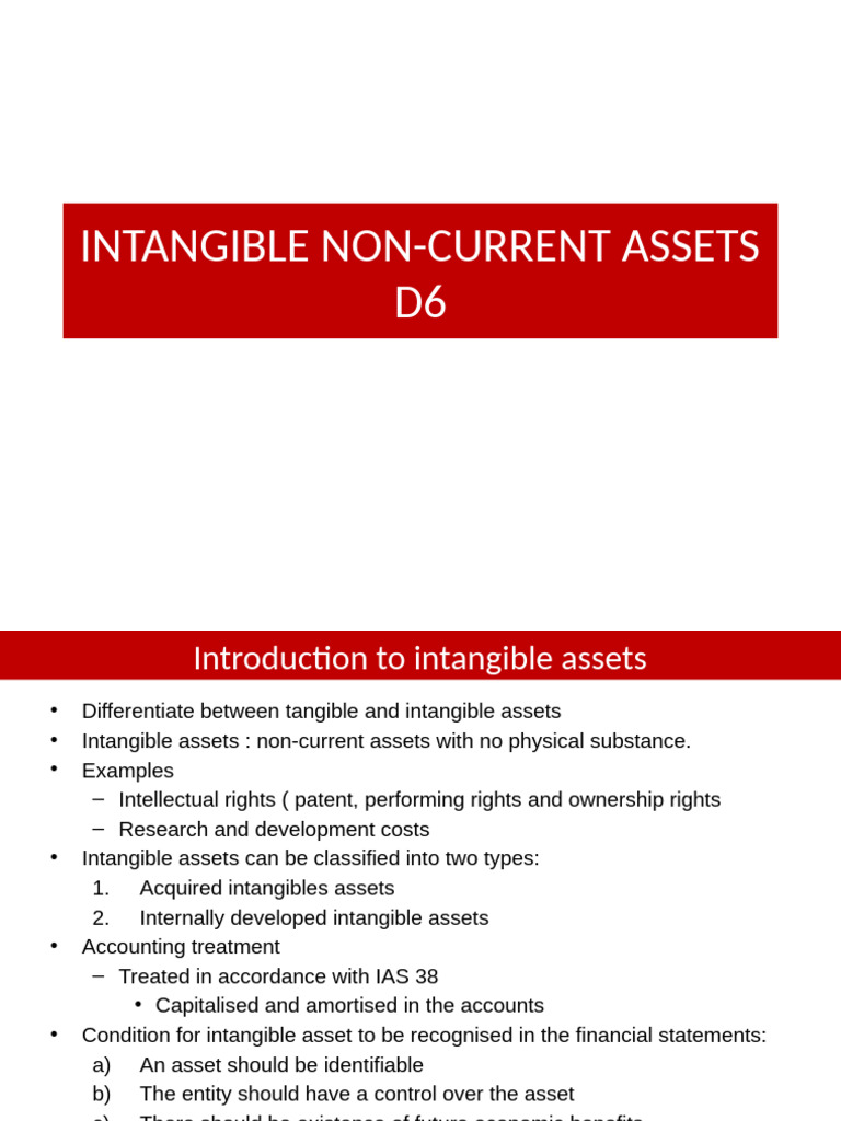 Intangible Non-Current Assets | PDF