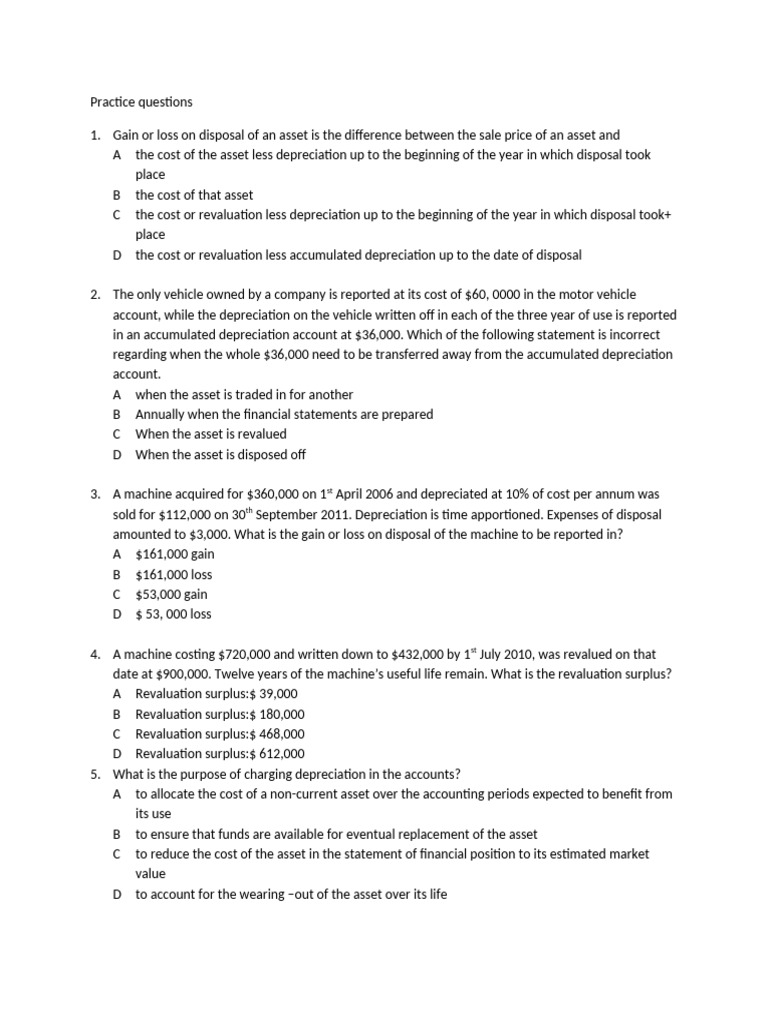 Multiple Choice Questions NCA | PDF