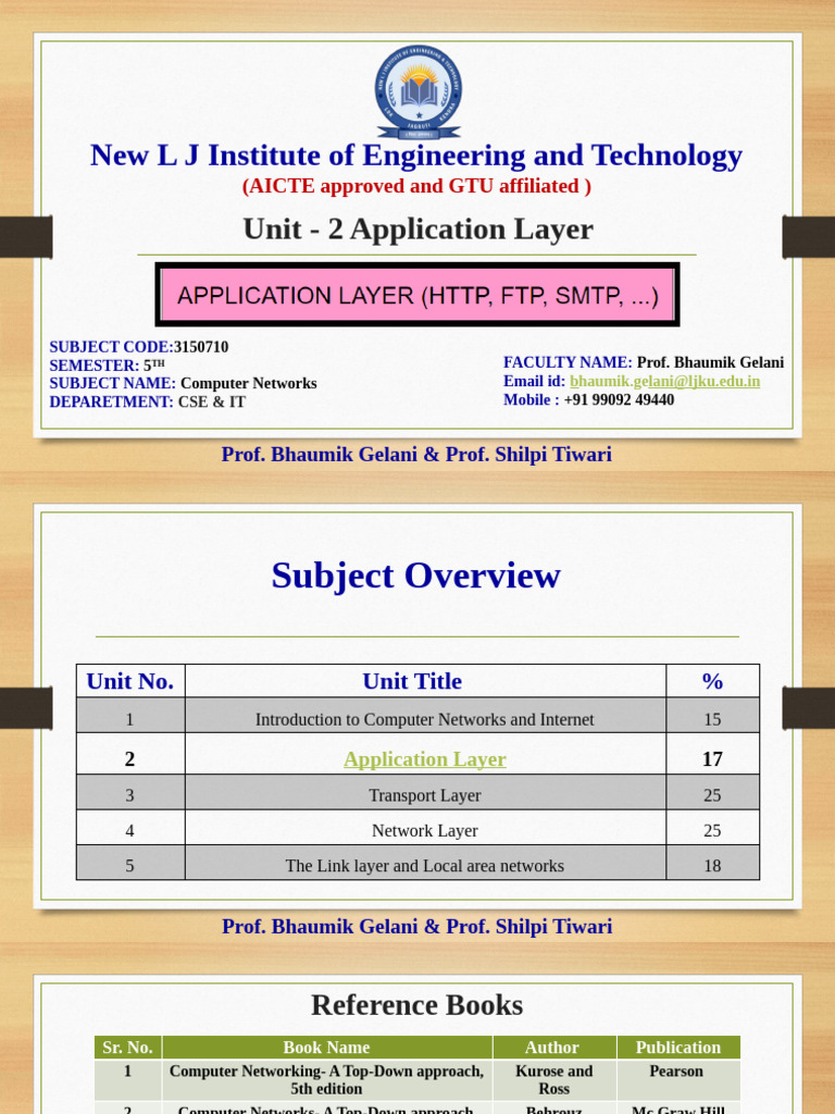 Unit - 2 Application Layer | PDF