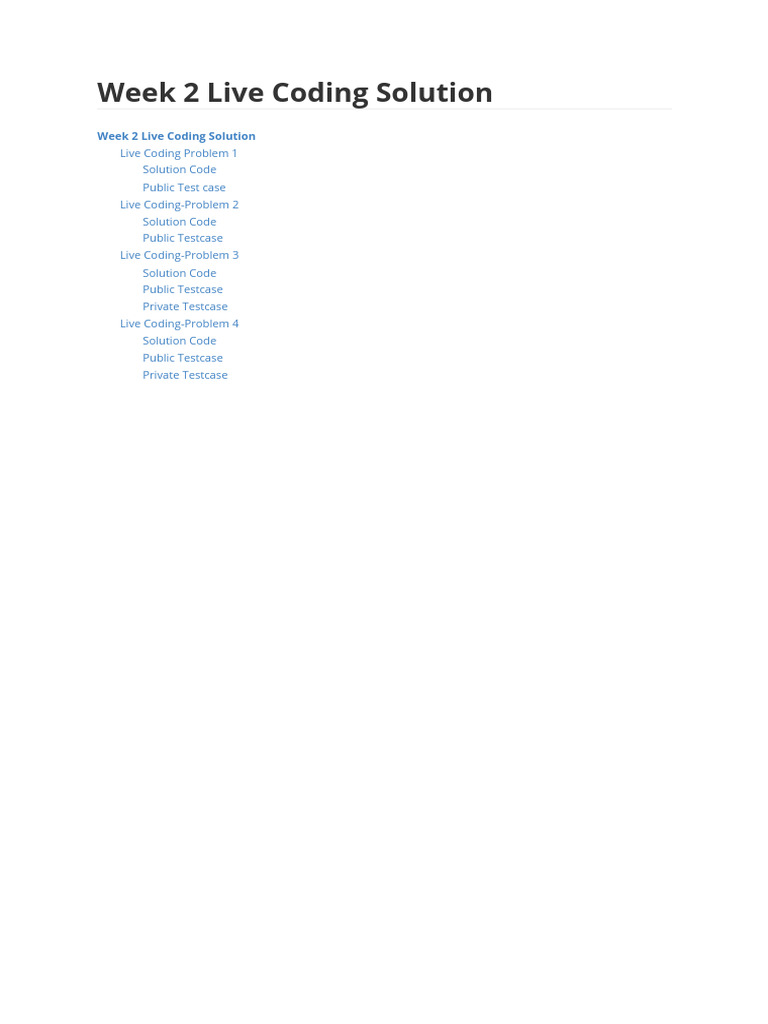 Week 2 live coding solutions | PDF