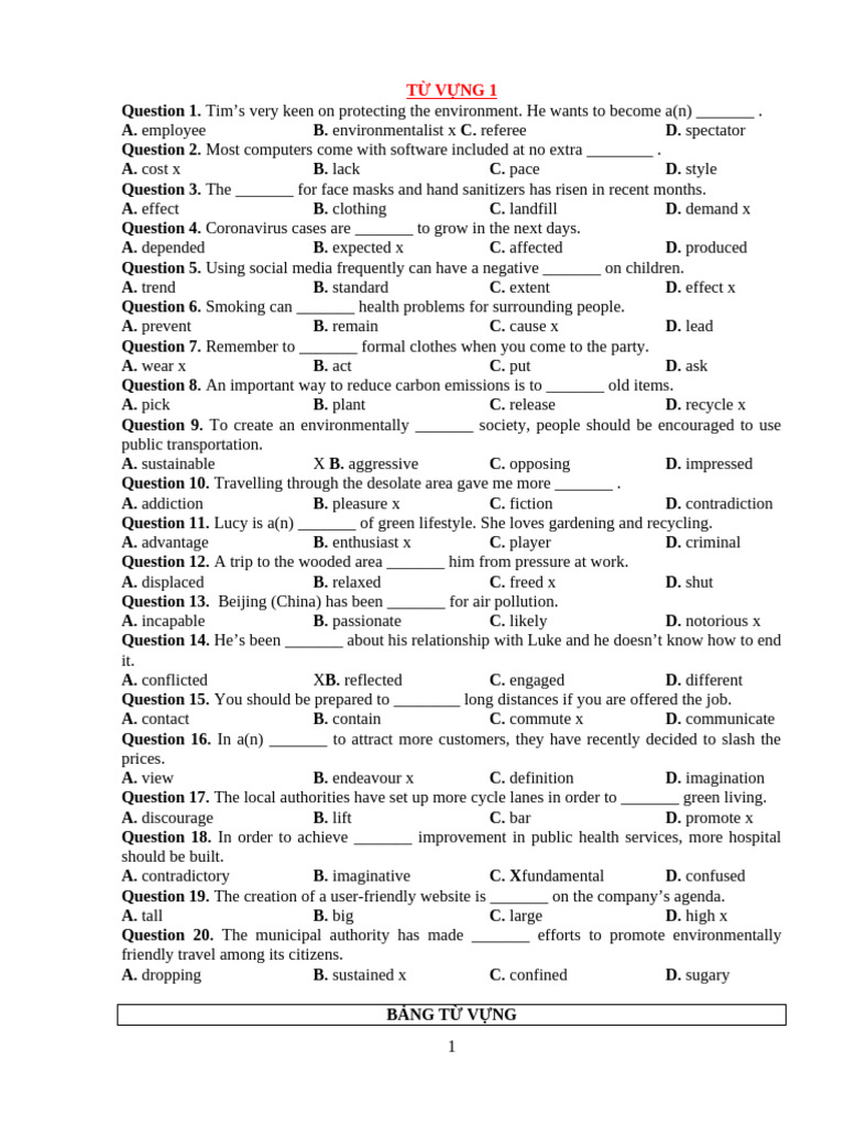 Public Transportation. X B. Aggressive: T V NG 1 | PDF