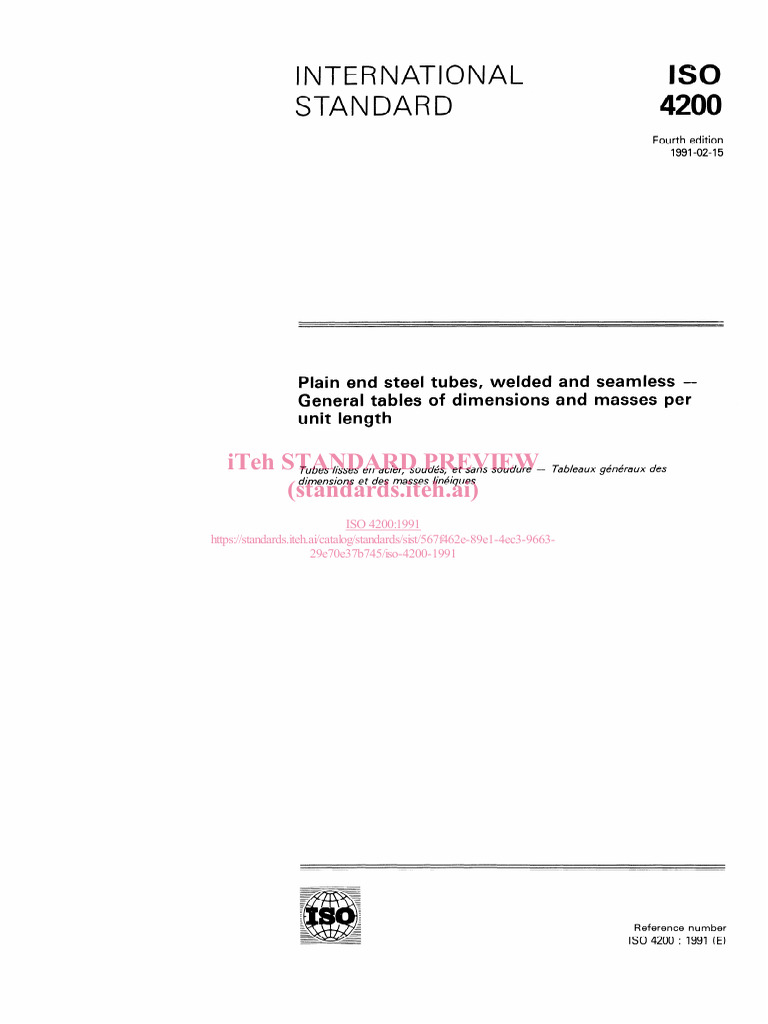 Iso 4200 1991 | PDF