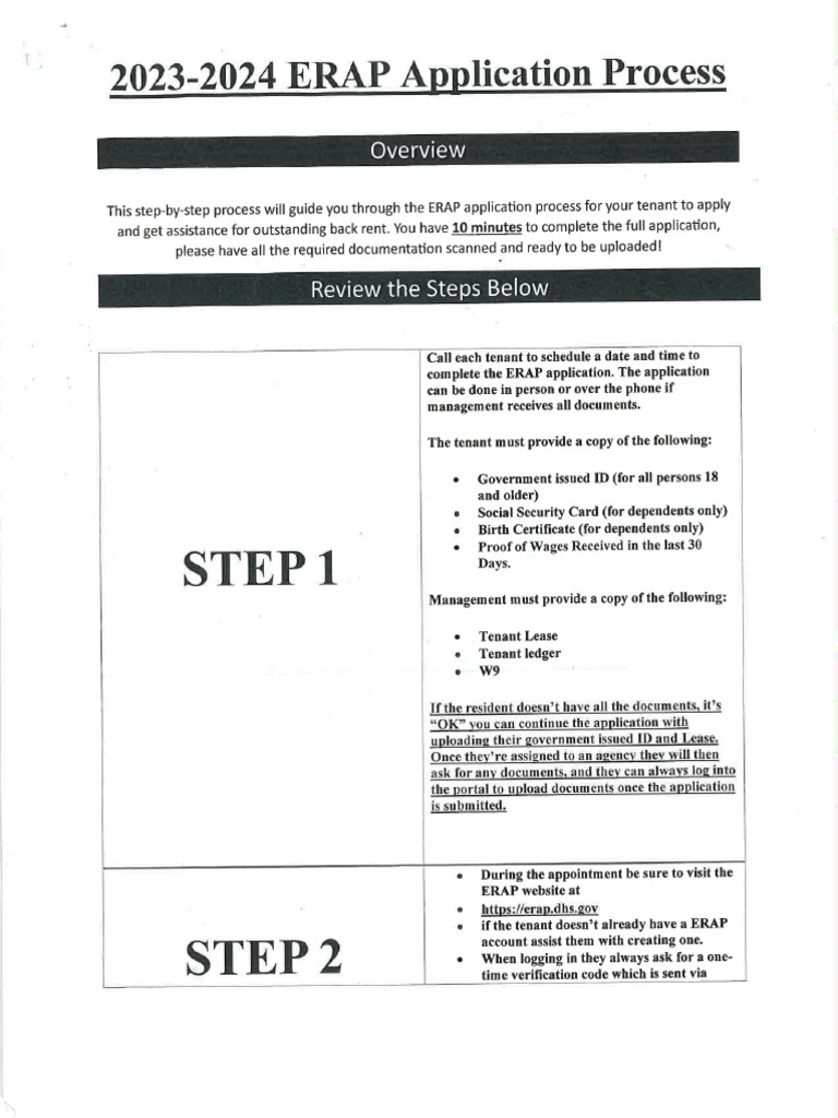 Erap Instructions | PDF